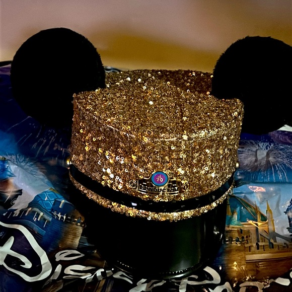 Disney | Accessories | Disneyland 7th Anniversary Sequin Conductor Hat ...